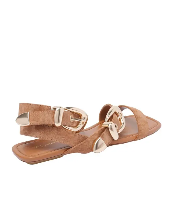 STUART WEITZMAN Buckled Ankle Strap Sandals