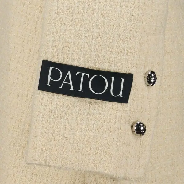 PATOU Single-breasted Textured Tweed Jacket