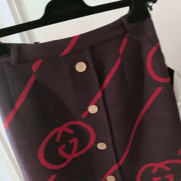 Gucci Reversible Wool Skirt With Interlocking G Motif