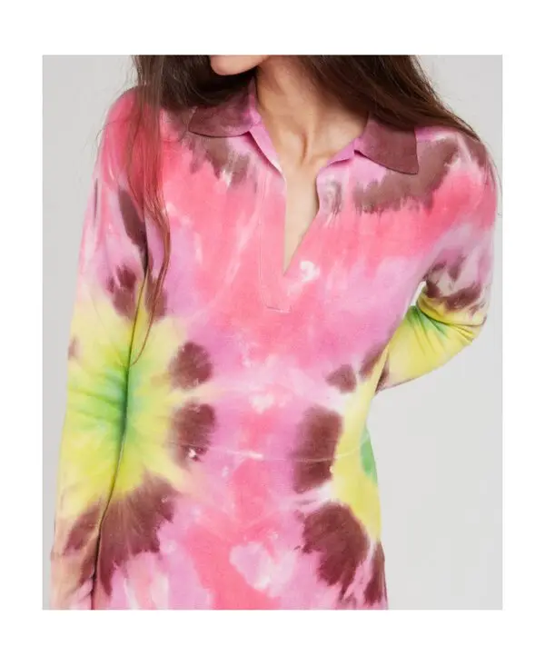 Gabriela Hearst Long-sleeve Lapel Tie-dye Dress