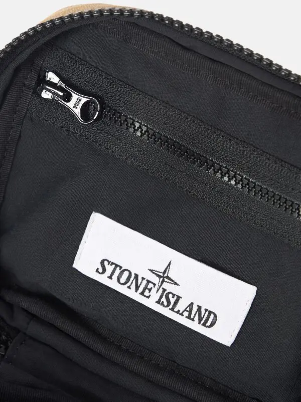 Stone Island Compact Logo Shoulder Bag - Nude