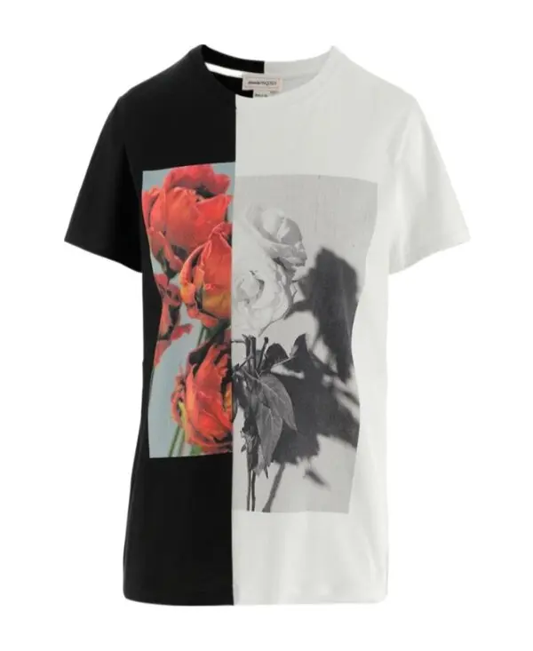Alexander McQueen Logo Round Neck Short Sleeve T-shirt