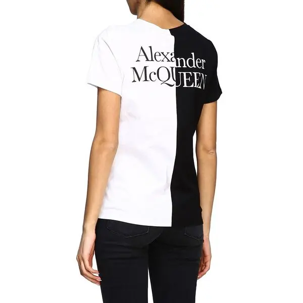 Alexander McQueen Logo Round Neck Short Sleeve T-shirt