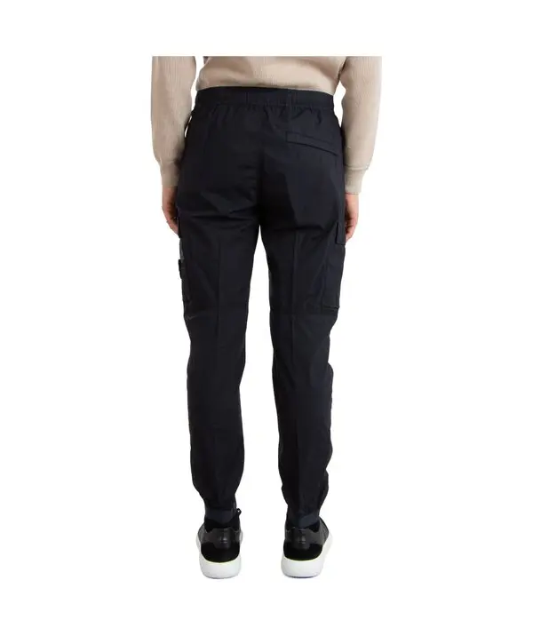 Stone Island Compass Patch Tapered Cargo Pants - Navy