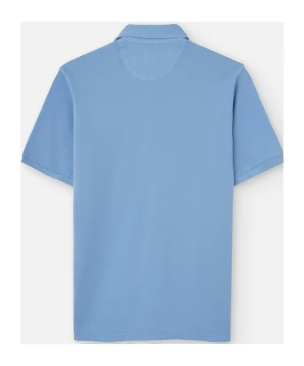 Fedeli Short-sleeved Buttoned Polo Shirt - Blue