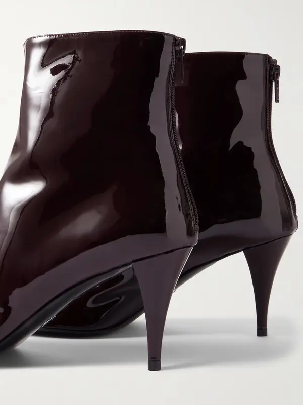 Proenza Schouler Patent Leather Ankle Boots - Burgundy
