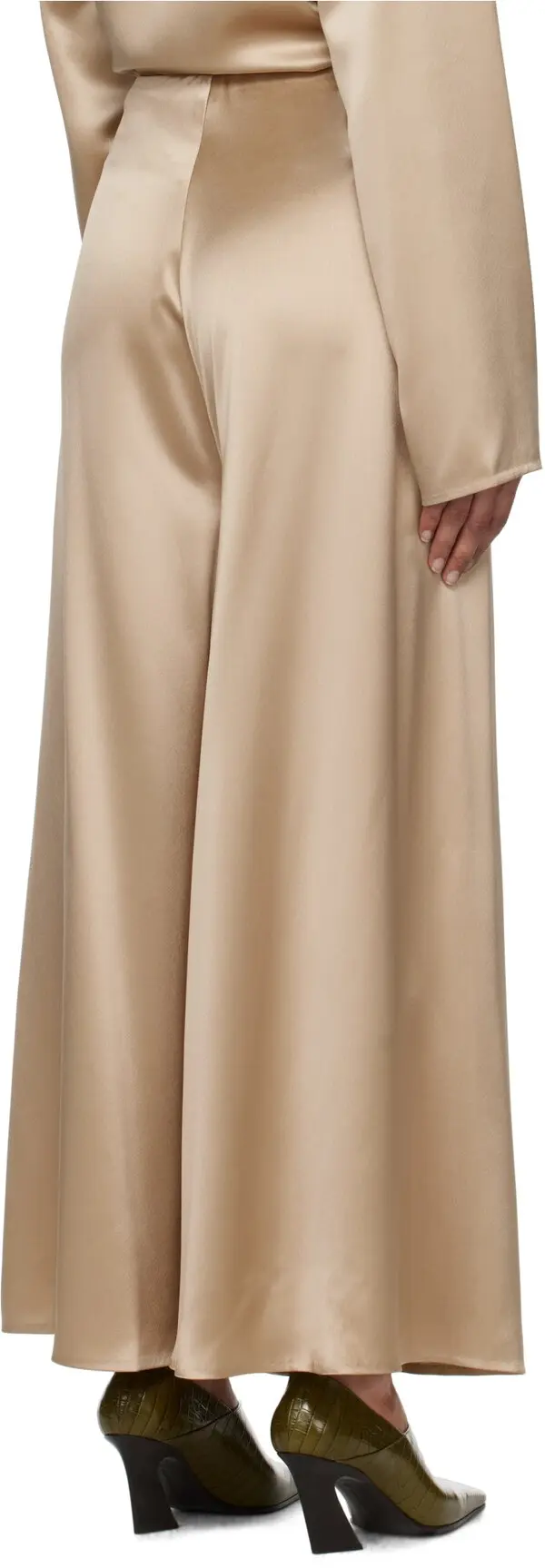 Nanushka Satin Trousers - Beige