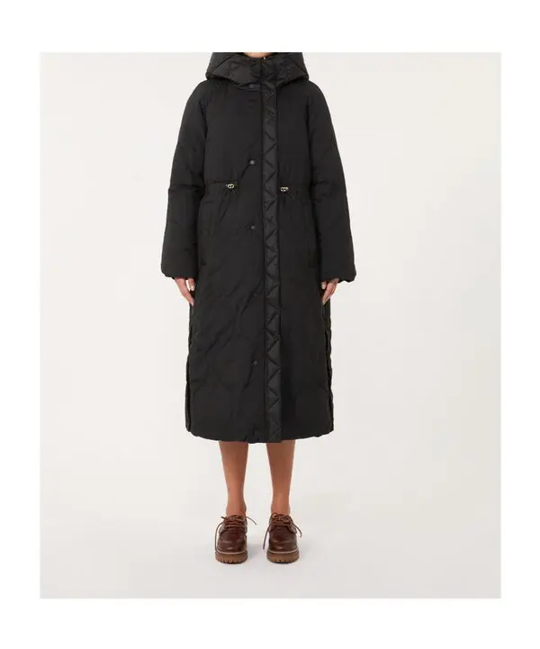 Max Mara Long Quilted Down Jacket With Hood