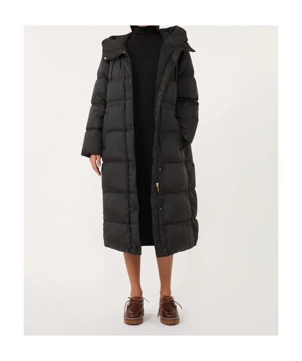 Max Mara Long Quilted Down Jacket With Hood