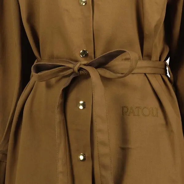 PATOU Long Sleeve Mini Shirt Dress