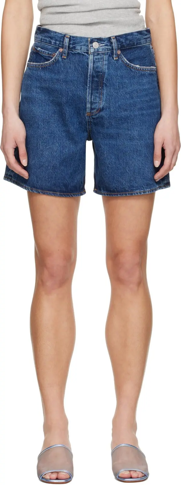 AGOLDE Denim Shorts With Belt Loops