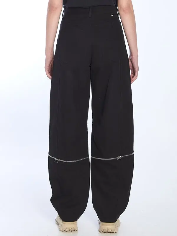 Moncler Belt-loop Casual Pants With Knee Zippers