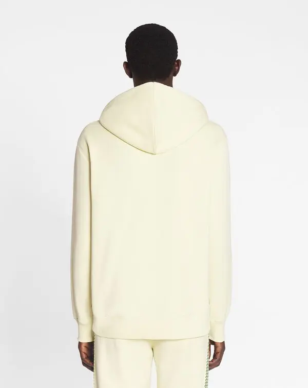LANVIN Logo Embroidered Lace Detail Hoodie