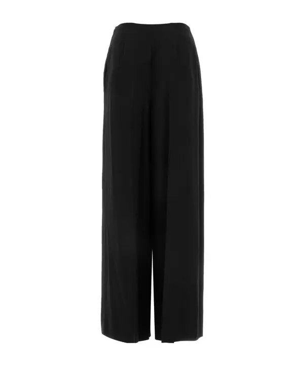Alberta Ferretti Pleated Wide-leg Trousers - Black