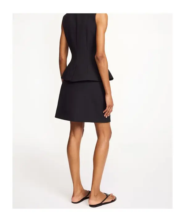 BY MALENE BIRGER Asymmetric Buttoned Miniskirt - Black