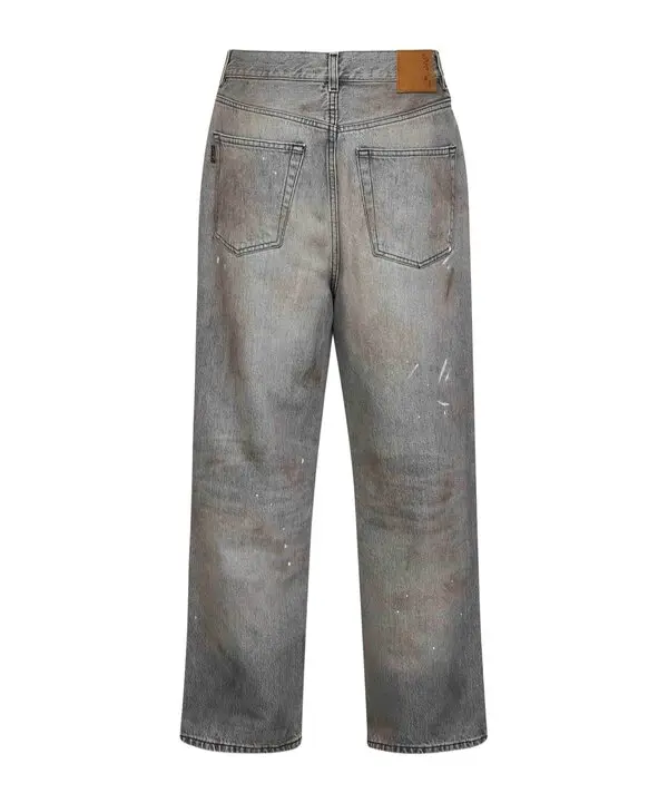 HAIKURE Distressed Wide-leg Jeans - Gray