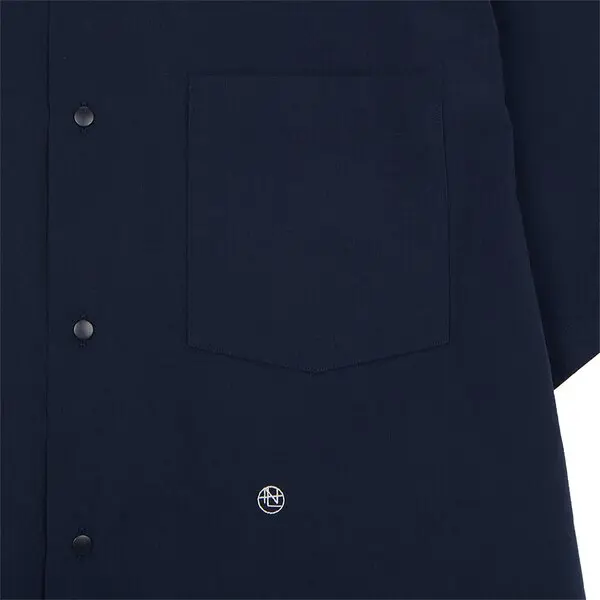 Nanamica Short-sleeved Lapel Shirt - Deep Navy Blue