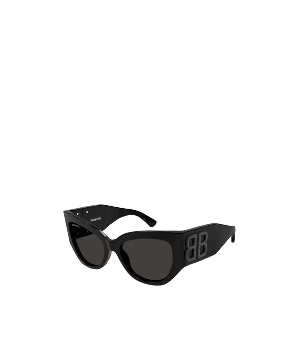 Balenciaga Logo Cat Eye Sunglasses - Black