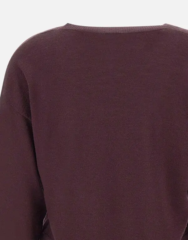 Eleventy V-neck Ribbed Knit Long Sleeve Pullover