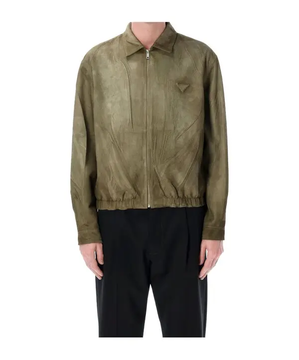Prada Suede Zip-up Jacket