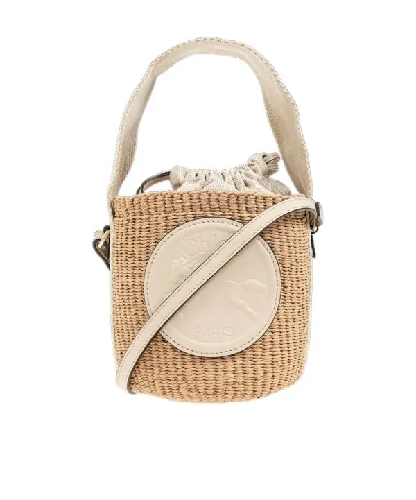 Chloé Horse Medal Small Bucket Bag - Beige