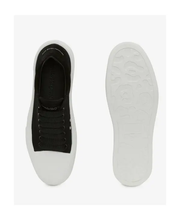Alexander McQueen Lace-up Round Toe Sneakers - Black
