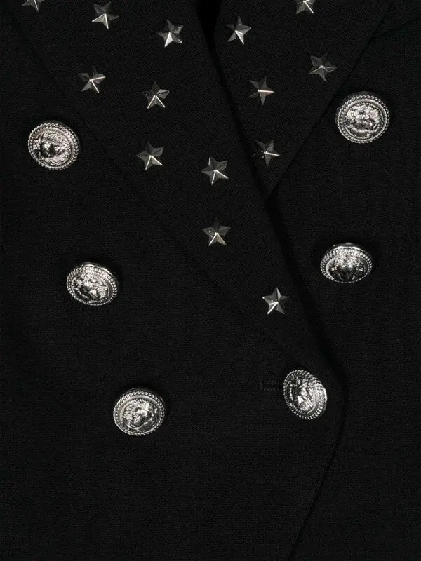 Balmain Star Embellished Double Breasted Blazer