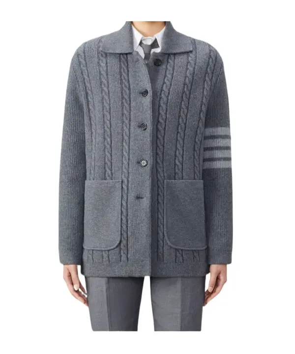 Thom Browne Cable-knit Bomber Jacket