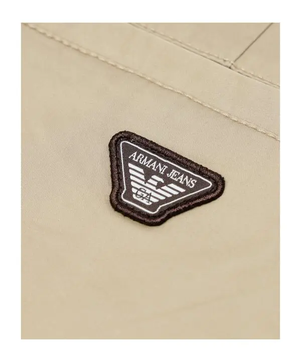 Emporio Armani Logo Detail Cargo Shorts - Nude