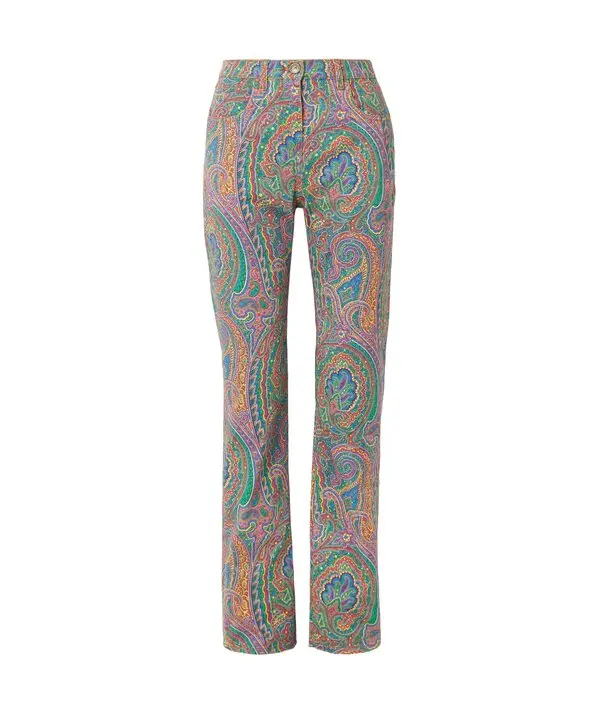 Etro Printed Straight-leg Jeans