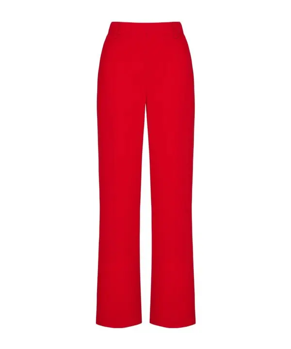 Valentino Garavani High Waist Cropped Trousers - Red