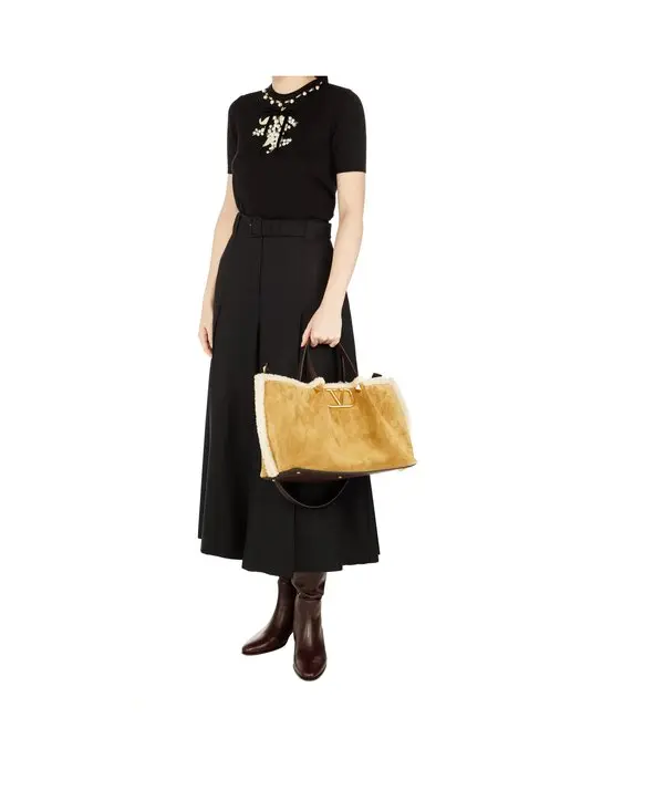Valentino Garavani Embellished Bow Knitted Sweater