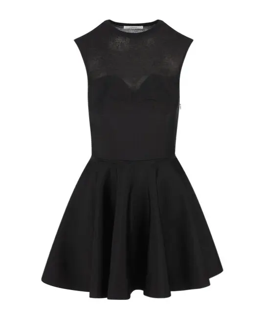 Givenchy Sleeveless Round Neck Dress With Ruffled Hem