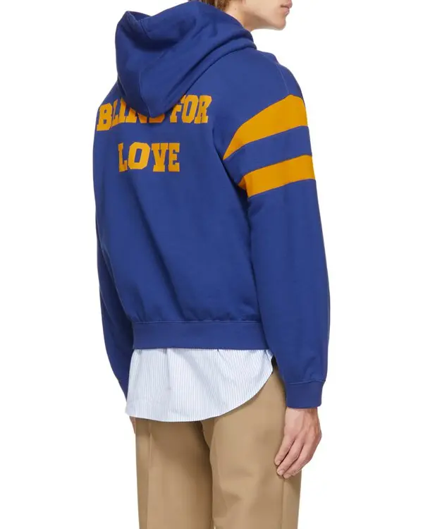 Gucci Blind For Love Print Hoodie - Blue