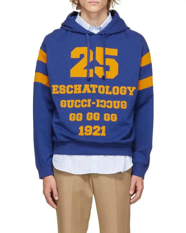 Gucci Blind For Love Print Hoodie - Blue