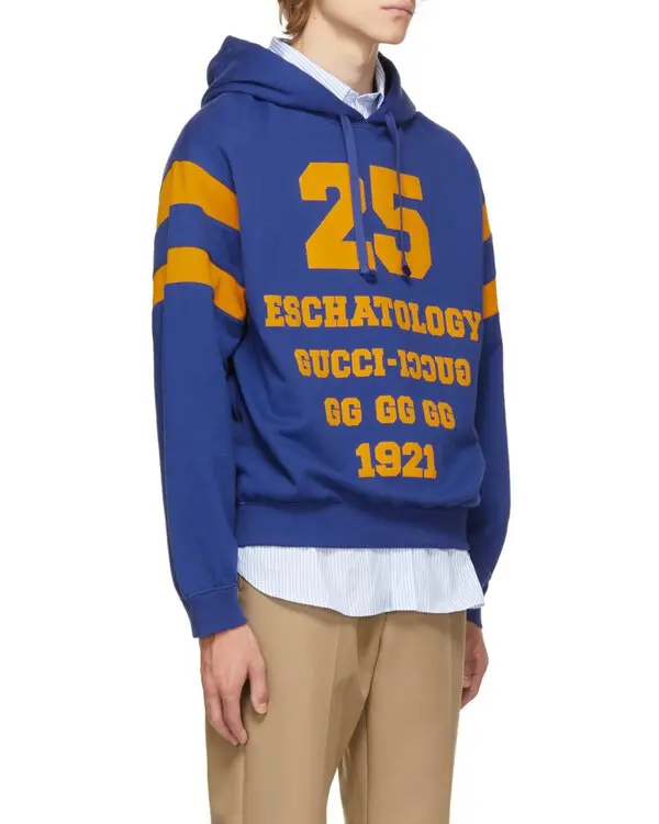 Gucci Blind For Love Print Hoodie - Blue