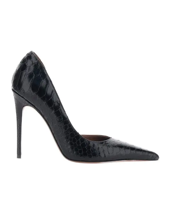 Paris Texas Vera Embossed Pointed-toe High Heel Pumps - Black