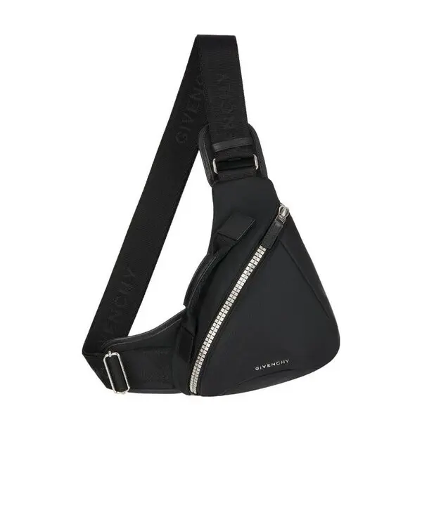 Givenchy Small G-zip Triangle Shoulder Bag - Black