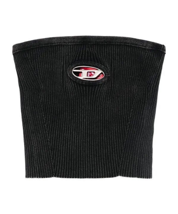DIESEL® Ribbed Cut-out Logo Top
