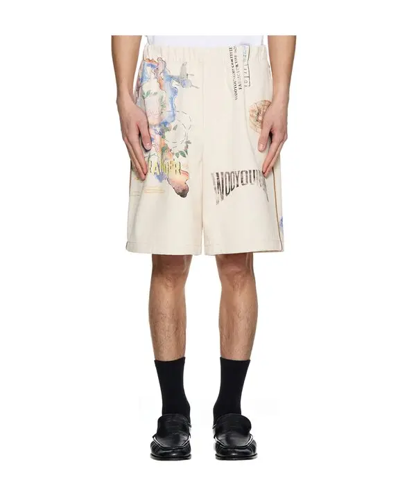 WOOYOUNGMI Graphic Twill Shorts