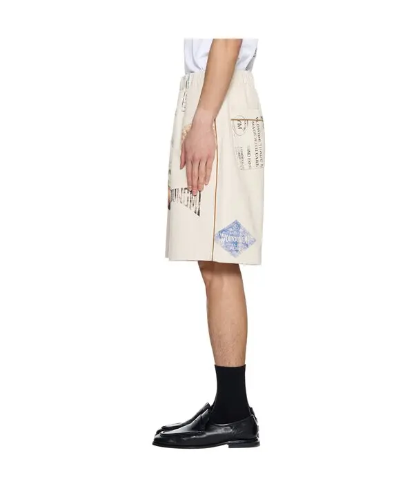 WOOYOUNGMI Graphic Twill Shorts