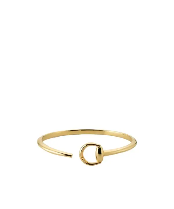 Gucci Horsebit 18k Gold Bangle Bracelet - Yellow