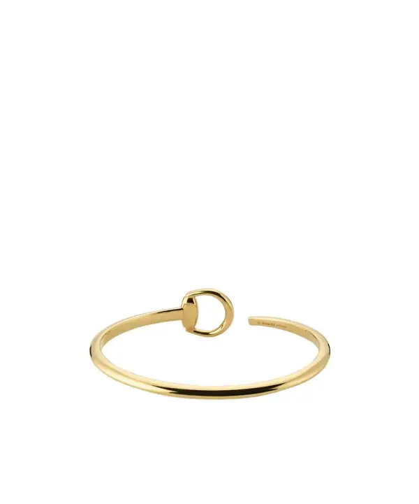 Gucci Horsebit 18k Gold Bangle Bracelet