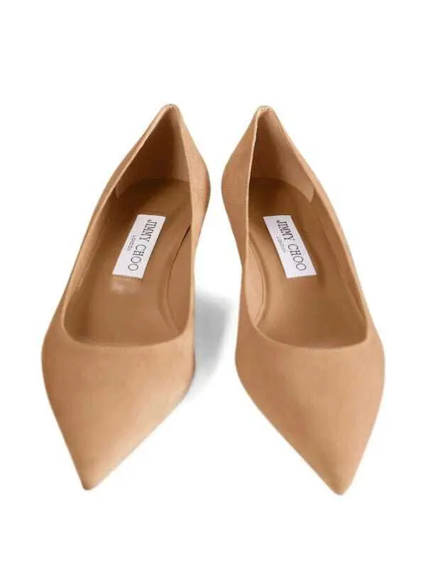 JIMMY CHOO Stiletto Low-heeled Pointed Toe Slip-on Pumps