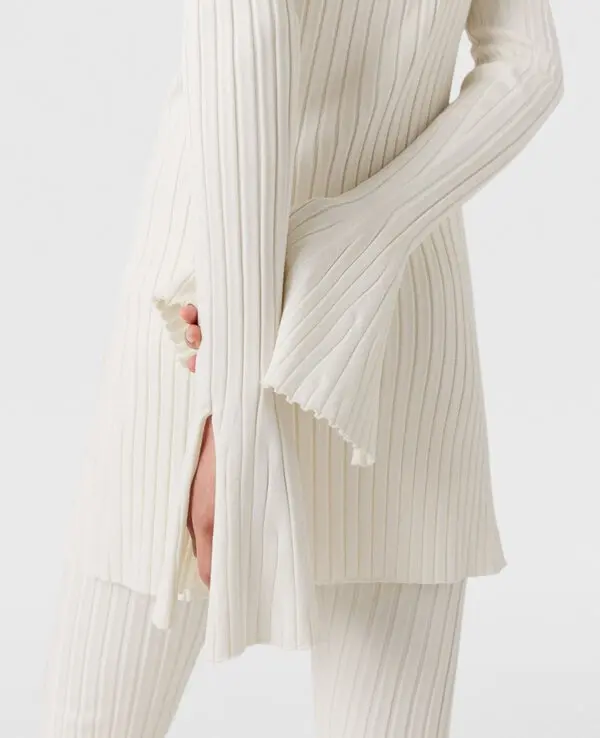 Stella McCartney Ribbed Knit Mini Dress With Button Details