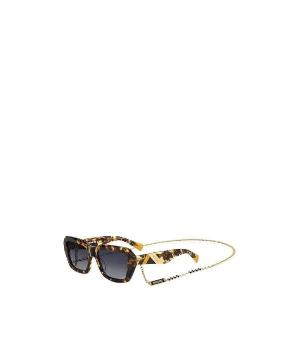 Missoni Chain-detail Square Sunglasses - Black