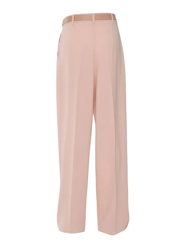 Max Mara Belted Wide Leg Trousers - Pink