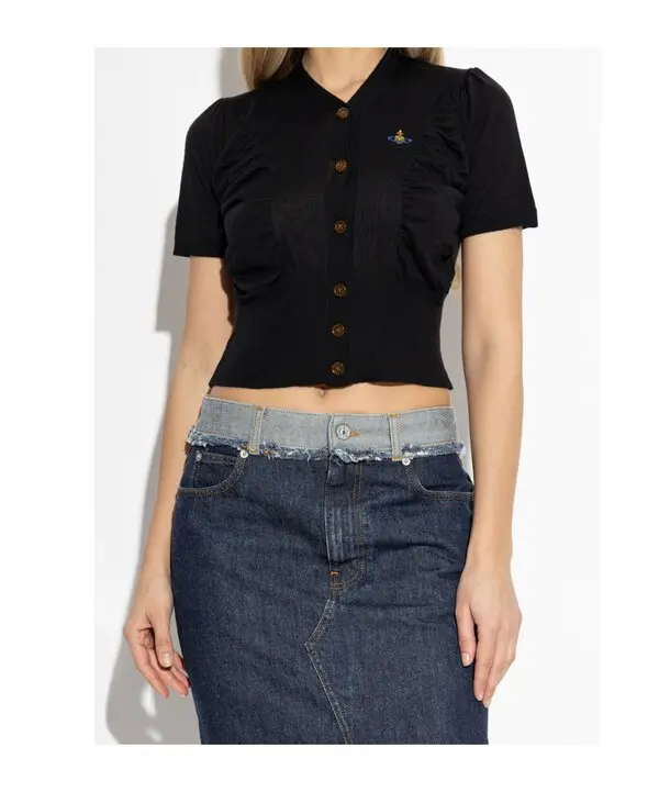 VIVIENNE WESTWOOD Short-sleeved Cardigan - Black