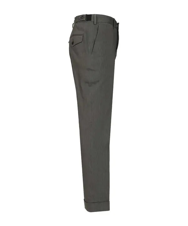 Dries Van Noten Philip Cuffed Tailored Pants - Grey