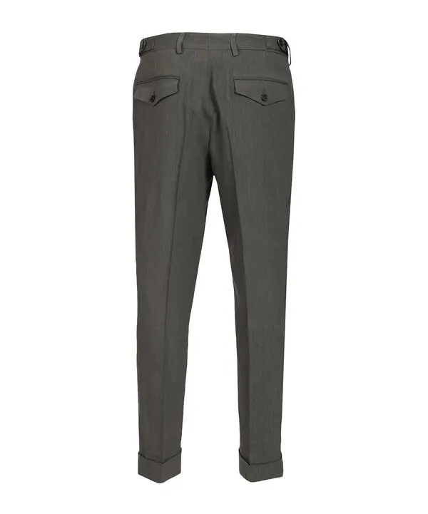 Dries Van Noten Philip Cuffed Tailored Pants - Grey